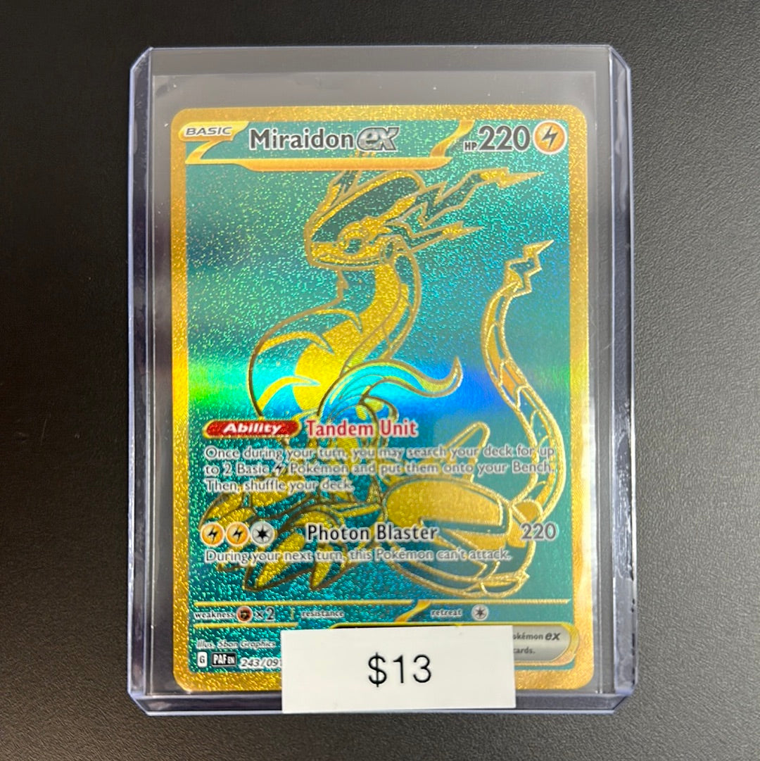 Pokémon Paldean Fates MIRAIDON EX Hyper Rare 243/091 – Grail ...